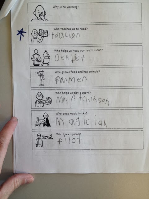 Autism Tank: WH Questions: Who and Where