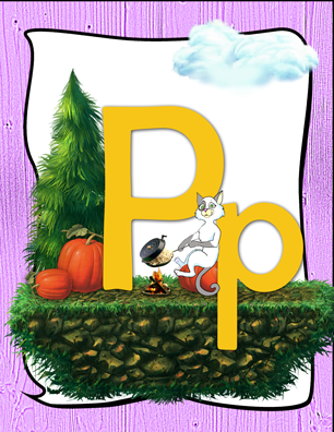 Glimmercat Education: Letter of the Week for P