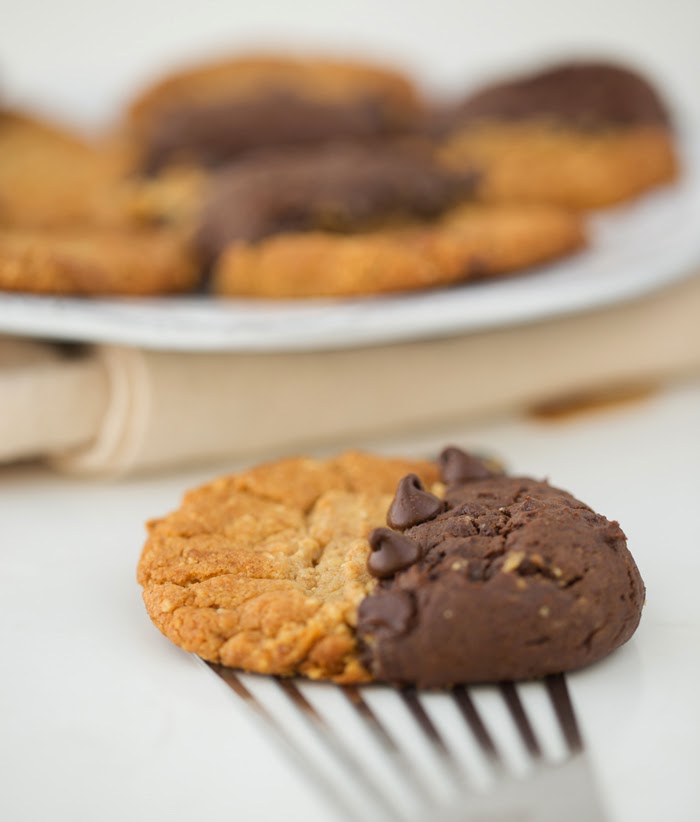 Half and Half Cookies: Peanut Butter Brownie. Vegan. Give these a try ...