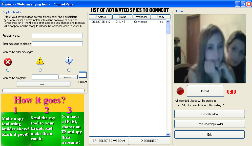 Minos Webcamspy V1 01 Minos Webcam Spy One And Only Free Webcam