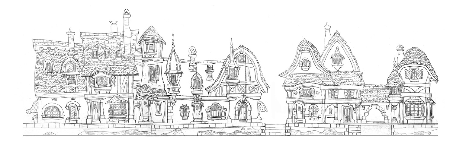 Living Lines Library: Tangled (2010) - Visual Development: Locations