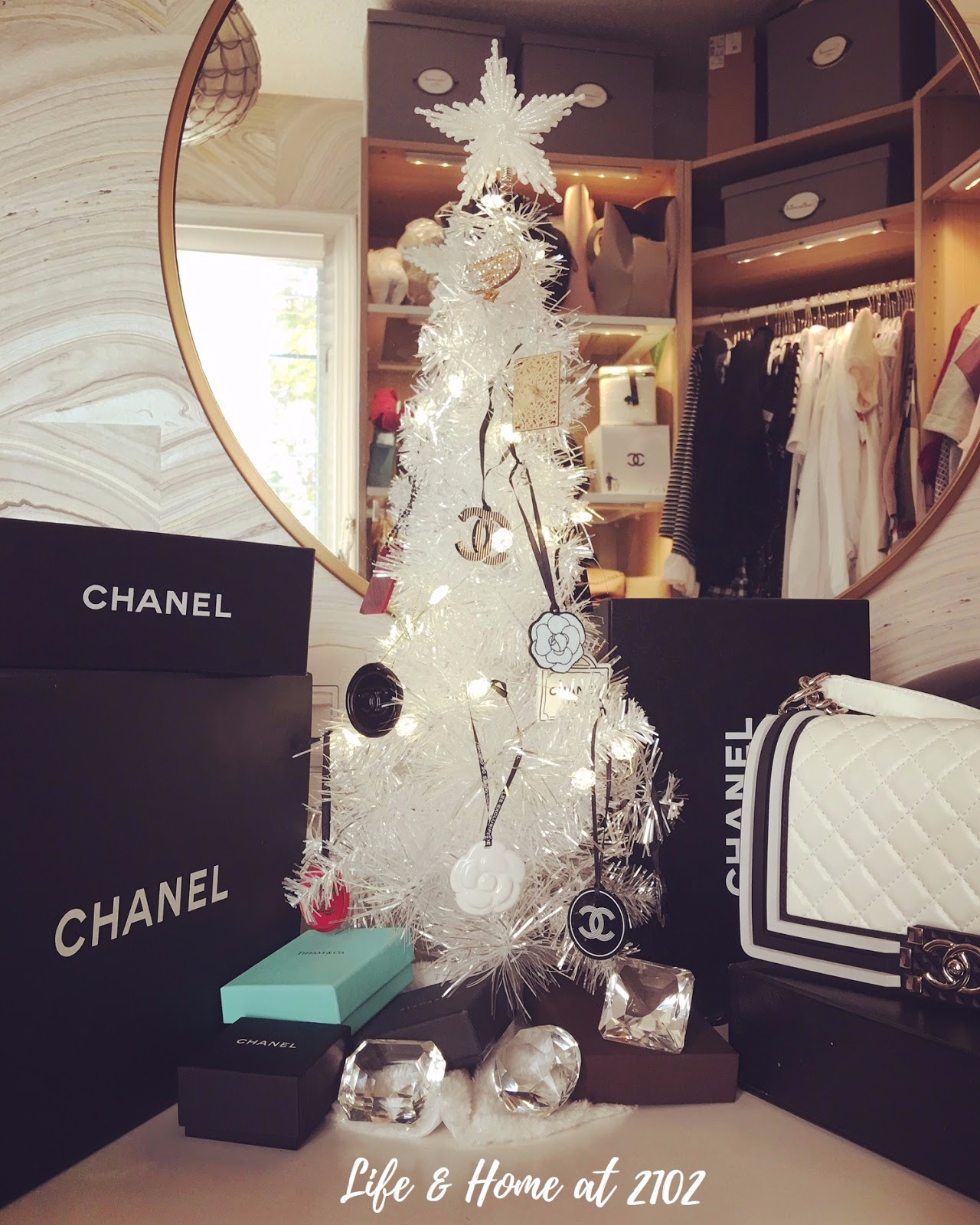 Life & Home at 2102: Pretty in Pink Christmas Home Tour - Living and ...