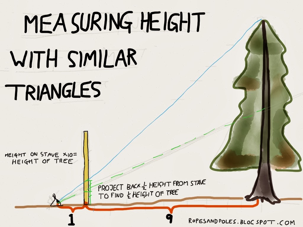 Ropes And Poles Measuring The Height Of An Object With Similar Triangles