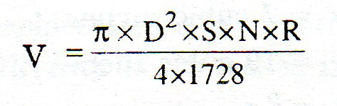 Formula for finding the piston displacement of a compressor ~ BTEN AIRCOOL