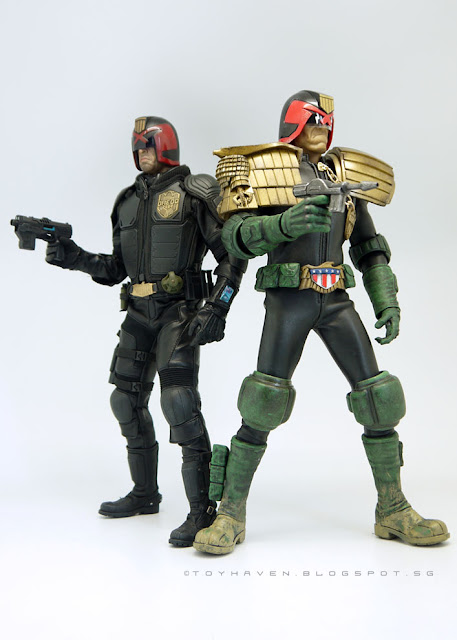 toyhaven: Comparison pictures of ThreeA 2000AD Judge Dredd figure with ...