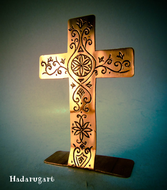 Cruce crestina din cupru
