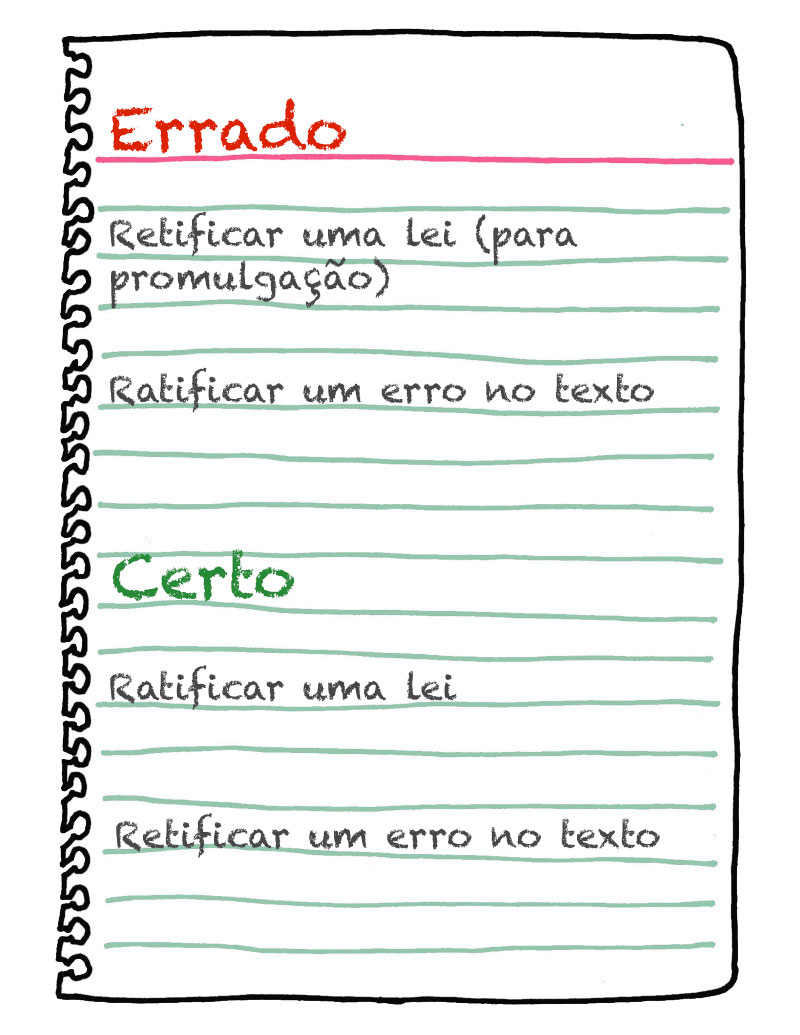 Estudar a língua: 5 - Ratificar / Retificar