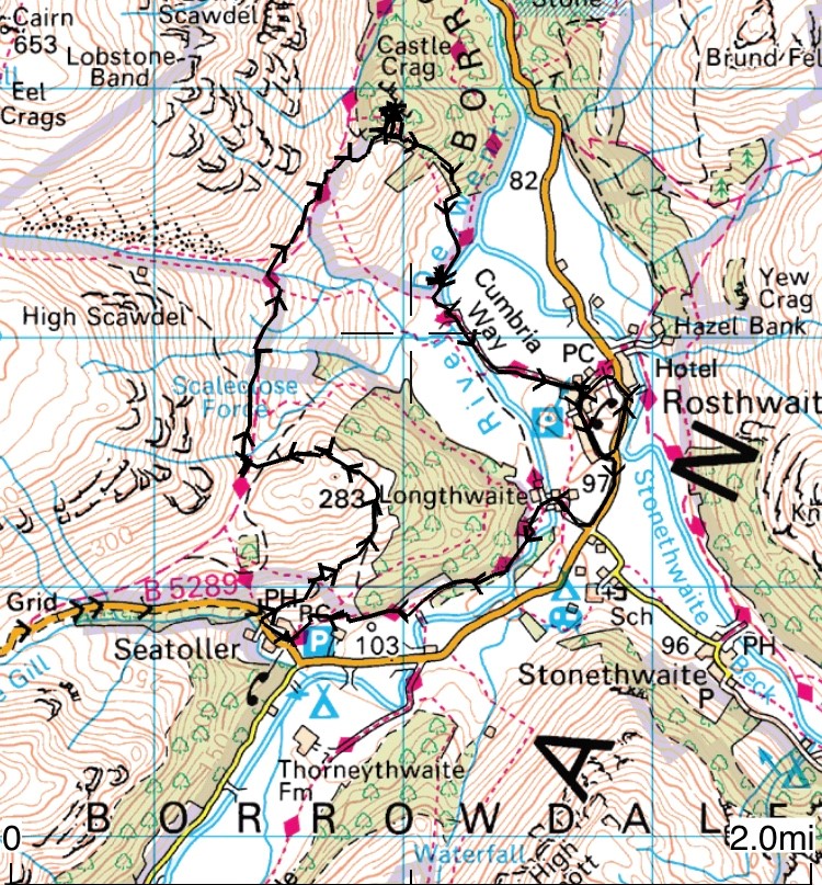summit and camp: castle crag