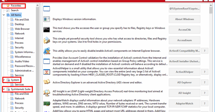 Portable Apps: Windows System Control Center
