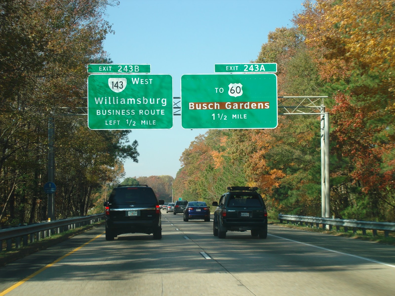 Luke's Signs: Interstate 64 - Williamsburg, VA (Busch Gardens)