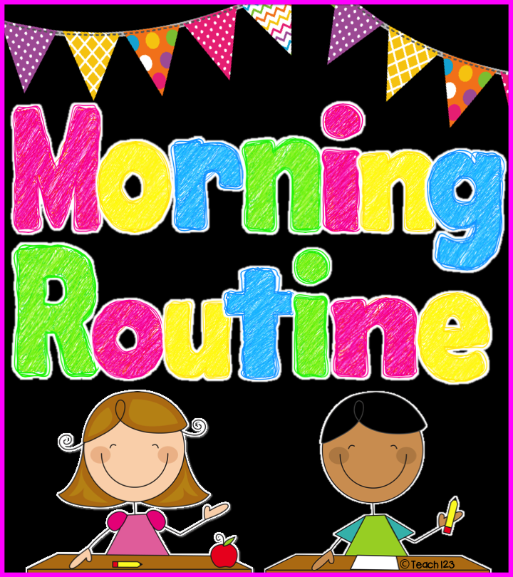 School Morning Routine Clipart