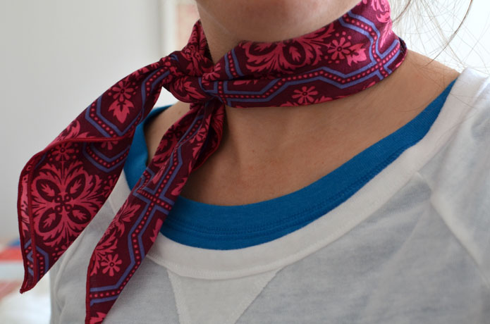 L. Perkin: you're never fully dressed without a... scarf