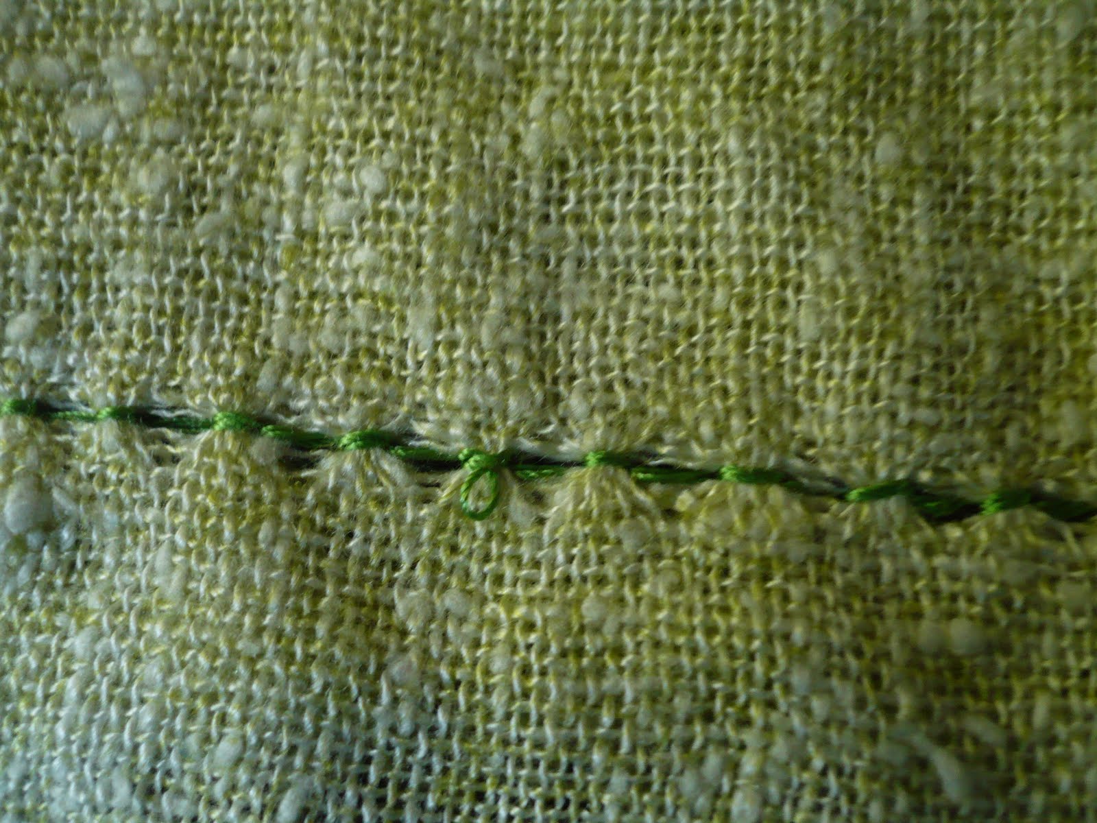 Once you have stitched across the width, pickout the threads from the ...