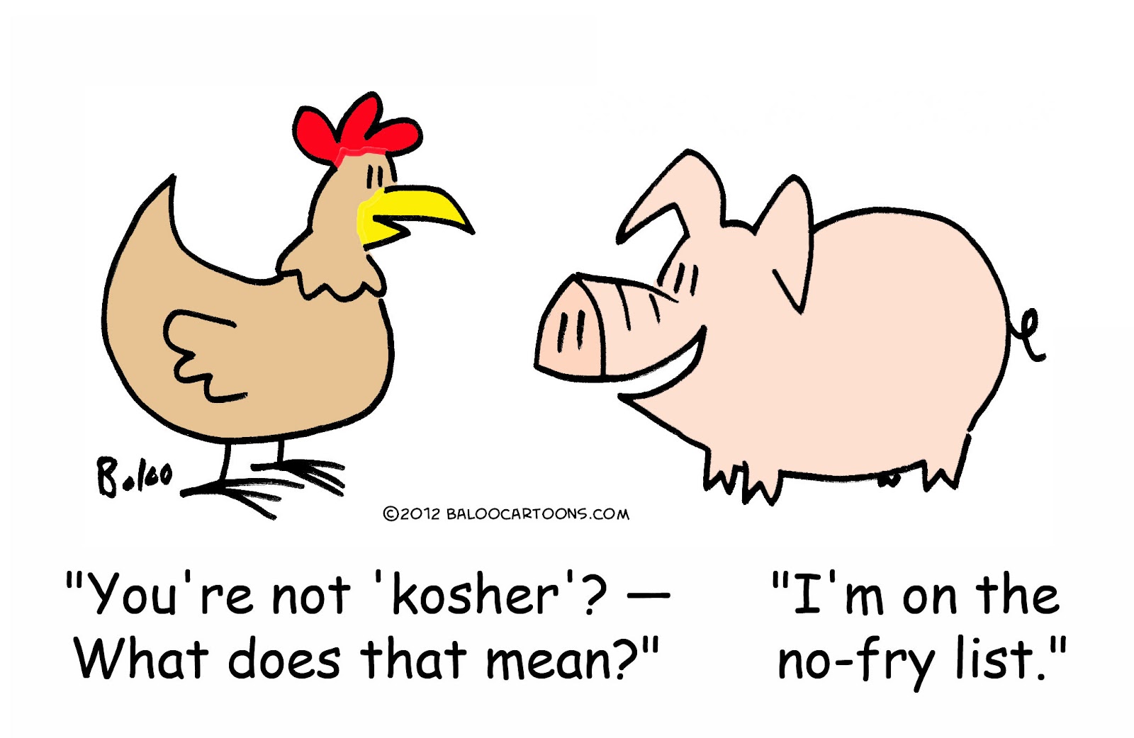 BALOO'S CARTOON BLOG: Chicken and Pig cartoon