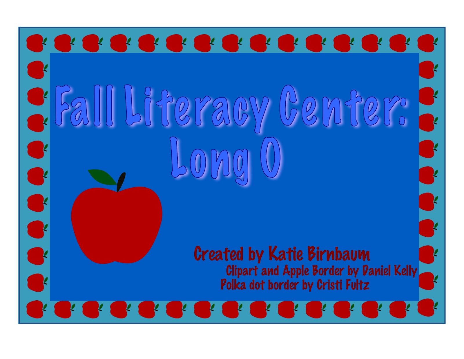 Savvy in Second: Fall Literacy Center Freebie!