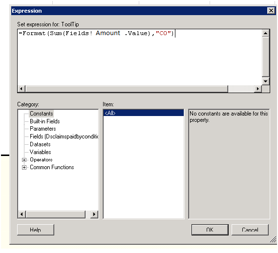 SQLDBATask along with MYSQL,Oracle,Postgresql,Azure: How to set Tooltip for Spark line chart in ...