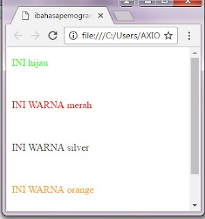 Penulisan Kode Warna dalam CSS - Petunjuk Onlene