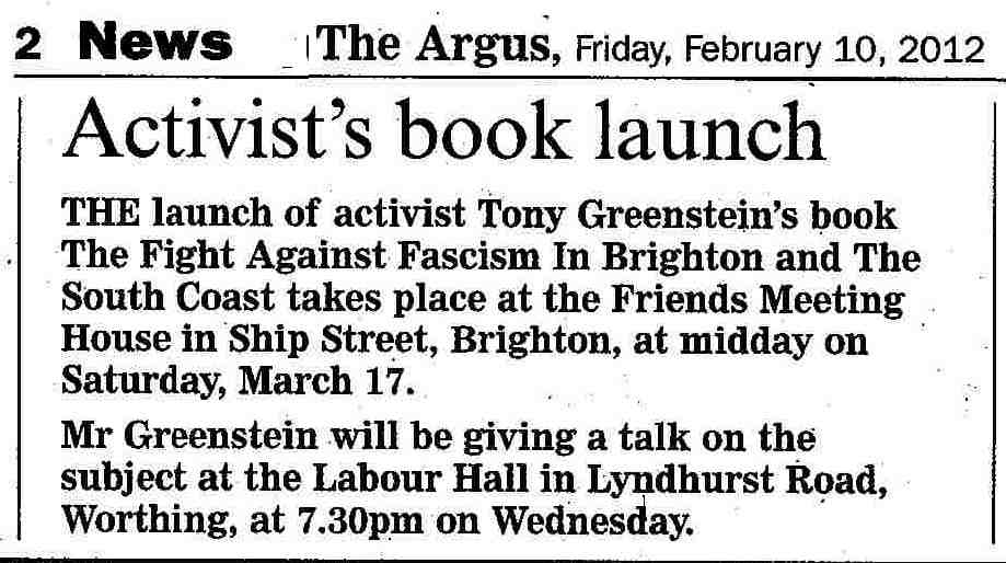 Tony Greenstein's New Book on Combatting Fascism - Tony Greenstein