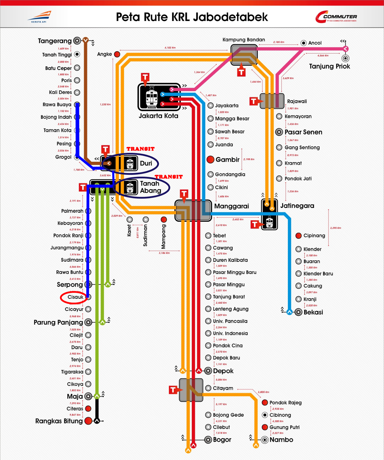 Rute Commuter Line Dari Stasiun Rawa Buaya ke Bogor, Bekasi, BSD, dan ...