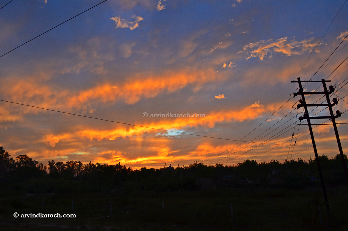 Picture of Beautiful Village Sunset Ropar Punjab
