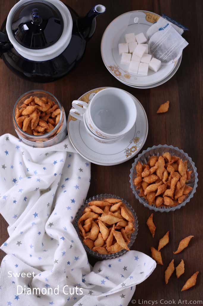 Sweet Diamond cuts| Maida Biscuit| Shankarpali| Shakkar Para ~ Lincy's ...