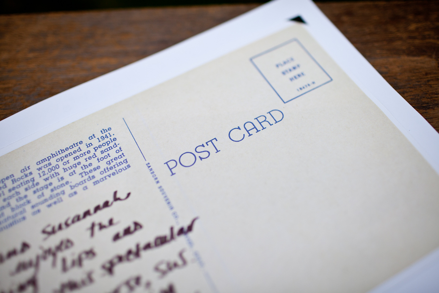 Something Old, Something New: [DIY] - Postcard Table Cards