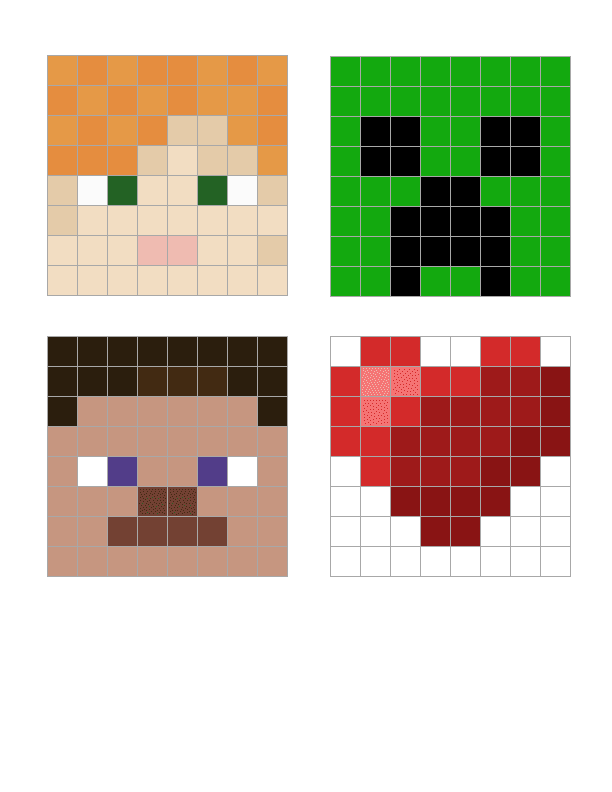 the human core dump: Minecraft Perler Bead Grid Templates
