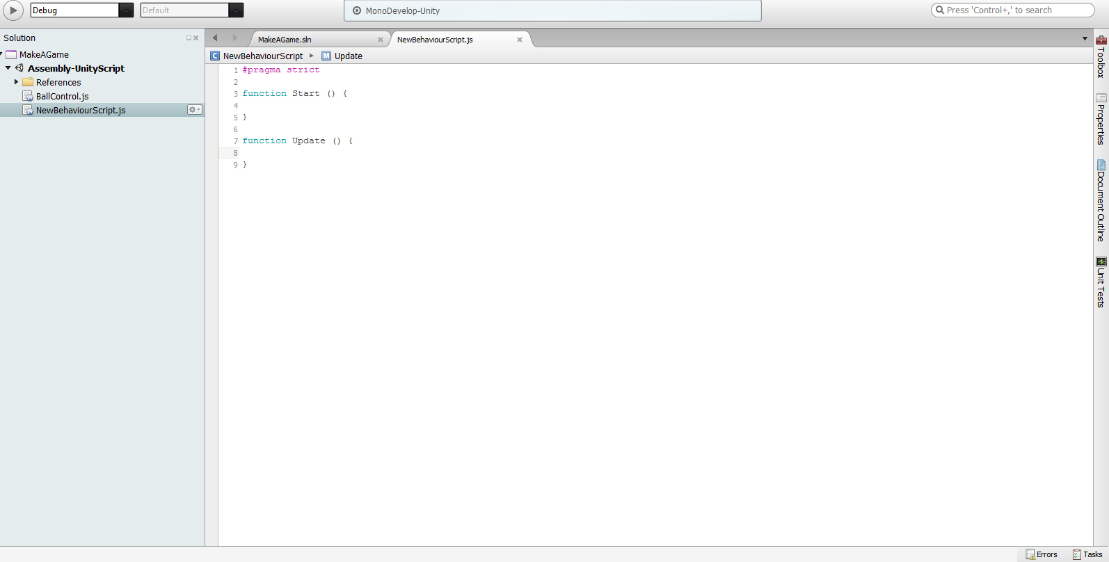 Cara membuat Script Control Player Unity 3D - Artikel Nip