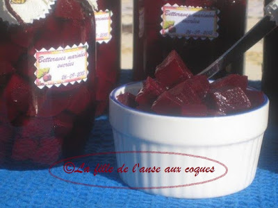 La fille de l'anse aux coques: BETTERAVES MARINÉES SUCRÉES