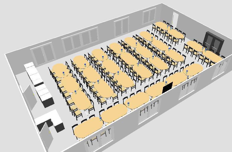 actualités du collège saint bertulphe: Modélisation du réfectoire