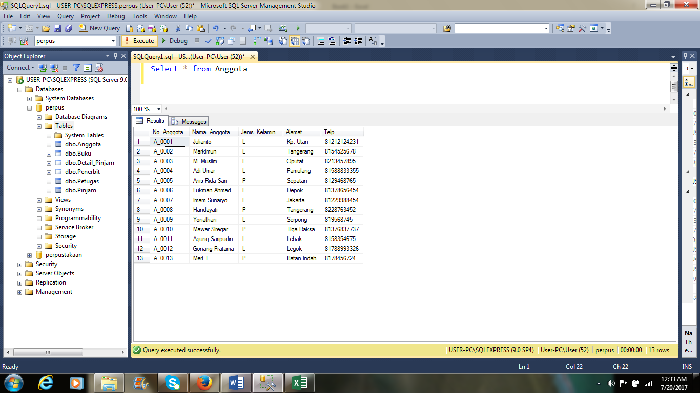 Deddy Laumakut Blog: Membuat database dengan SQL Server