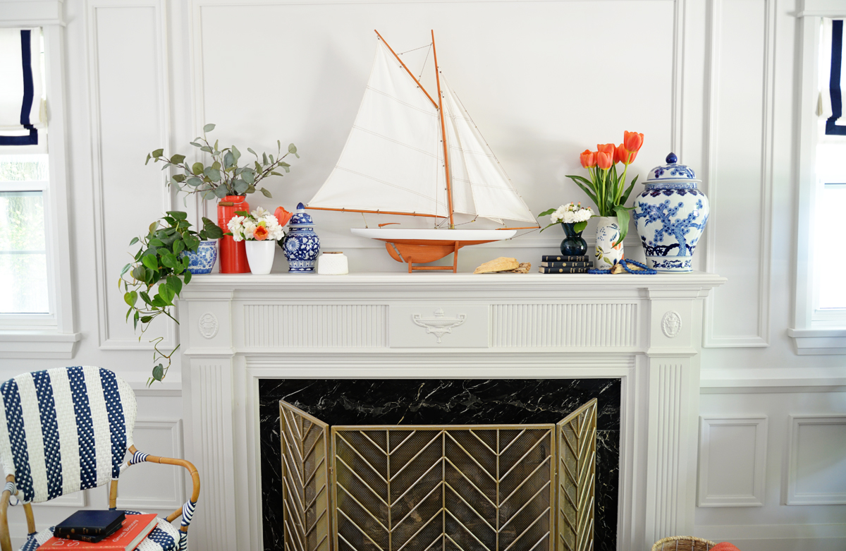 A Nautical Summer Mantel - Rambling Renovators