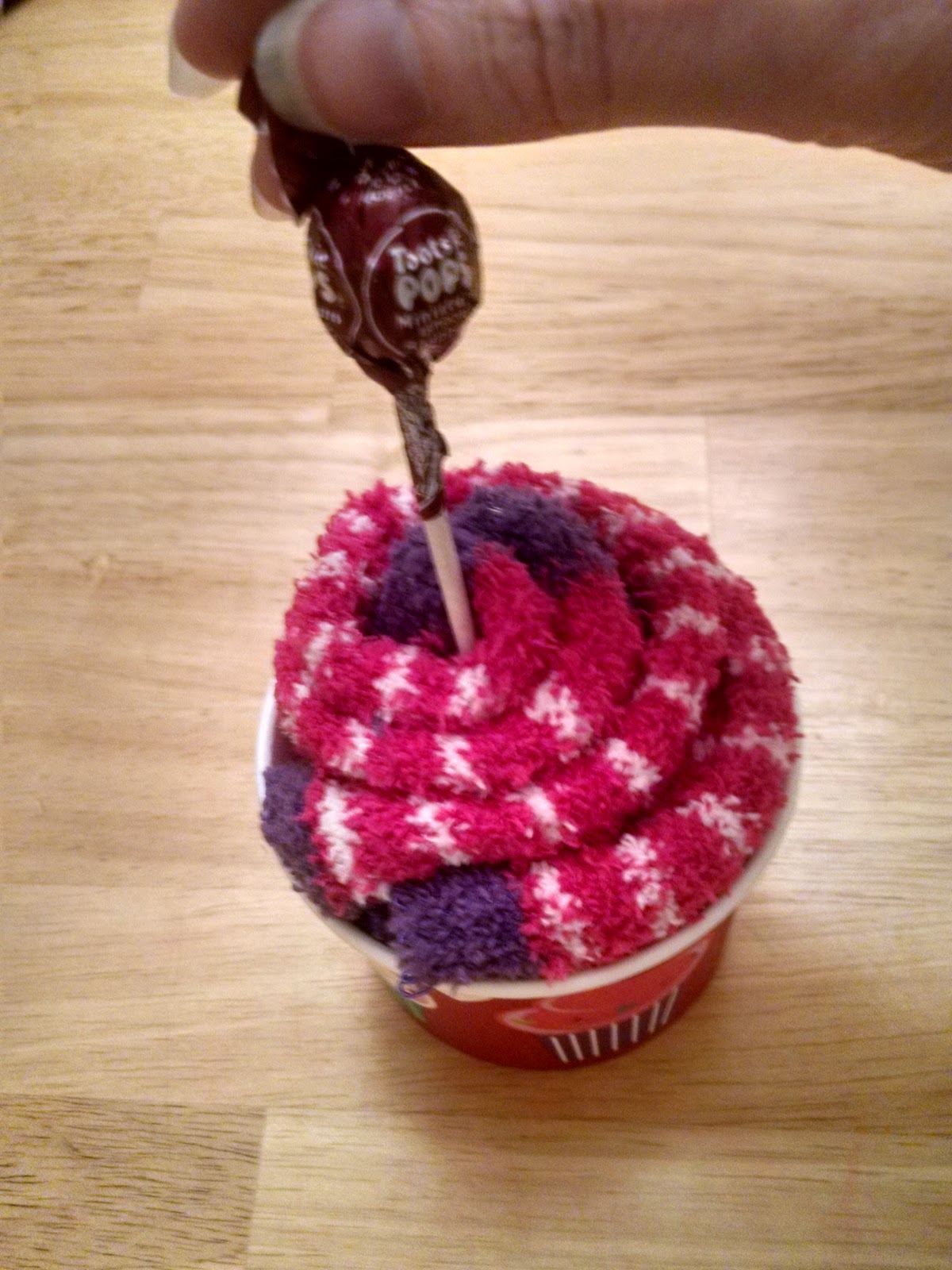 Must Run in the Family: Fuzzy Sock Cupcakes