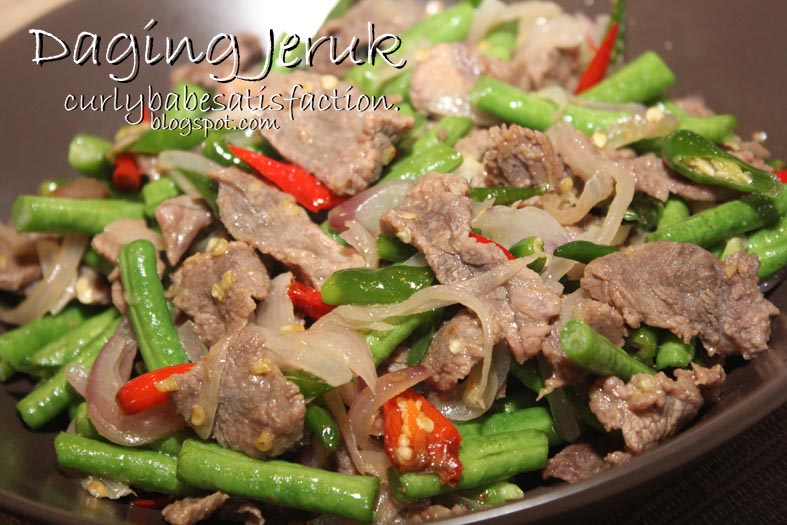 Curlybabe's Satisfaction: Daging Jeruk Goreng Cili Padi