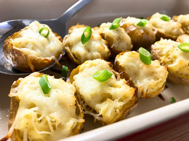 Mini Twice Baked Ranch Potatoes with Mozzarella