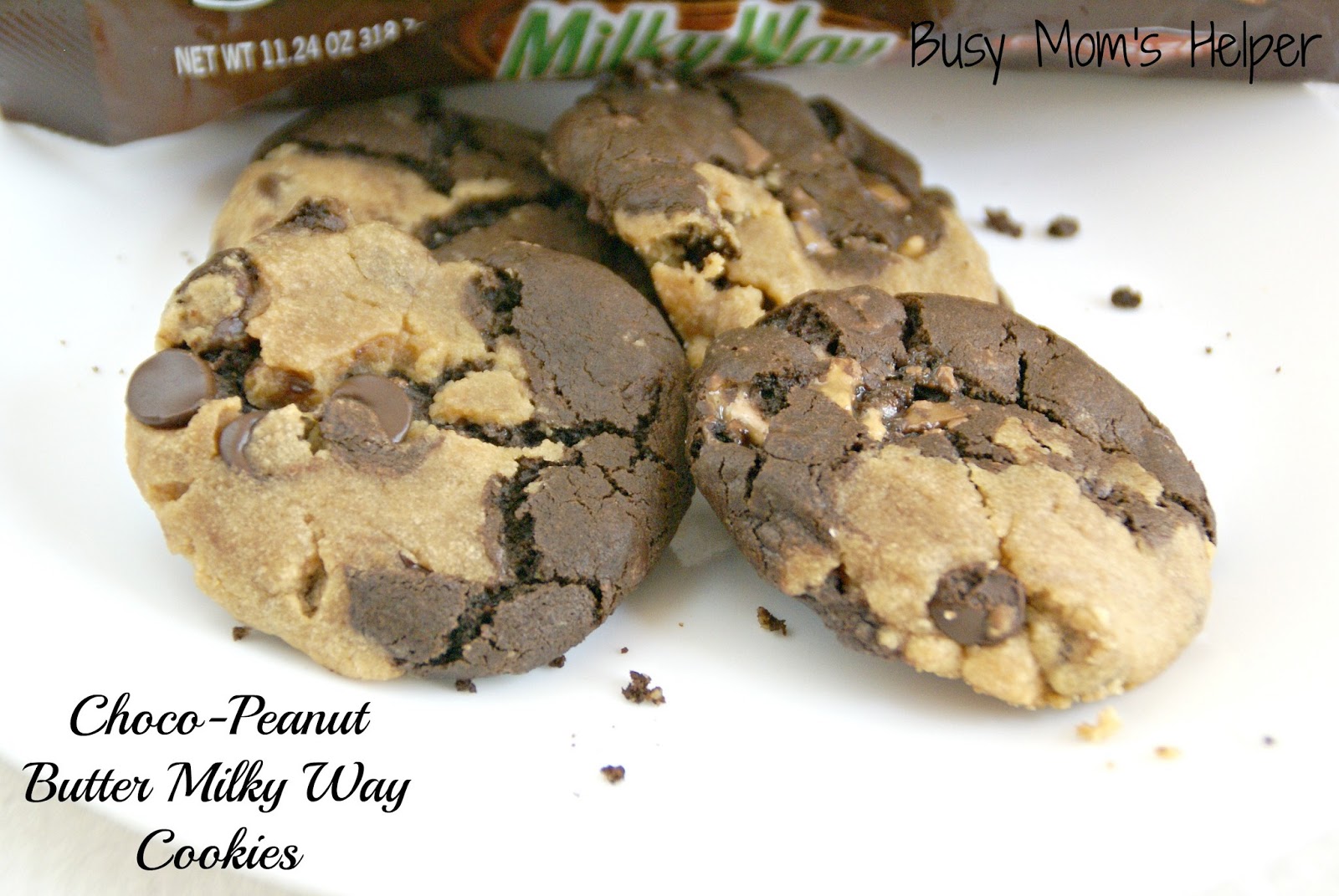 Chocolate Peanut Butter Milky Way Cookies