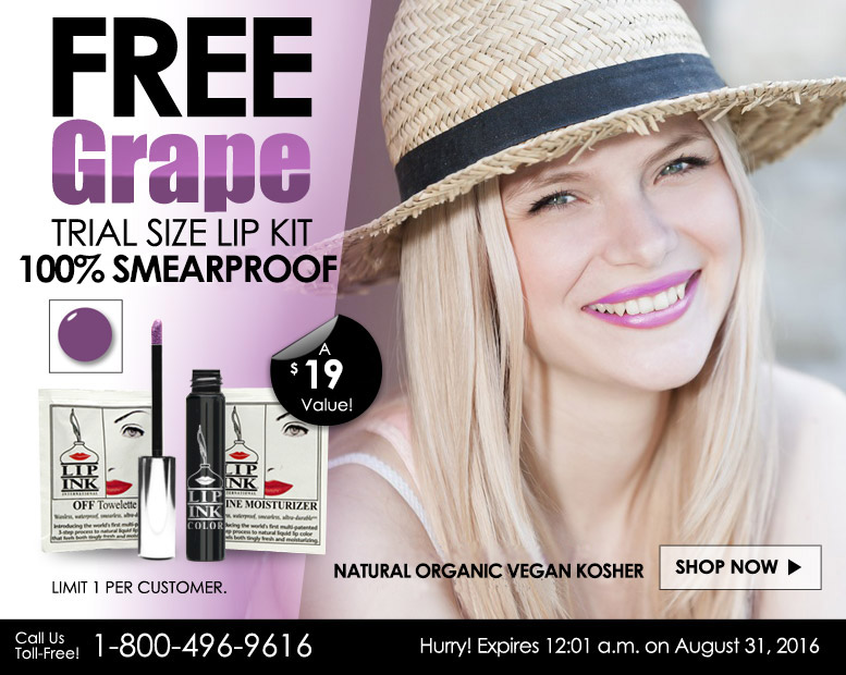 LIP INK BLOG: Test Drive 100% Smearproof Grape with ANY LIP INK® Purchase!