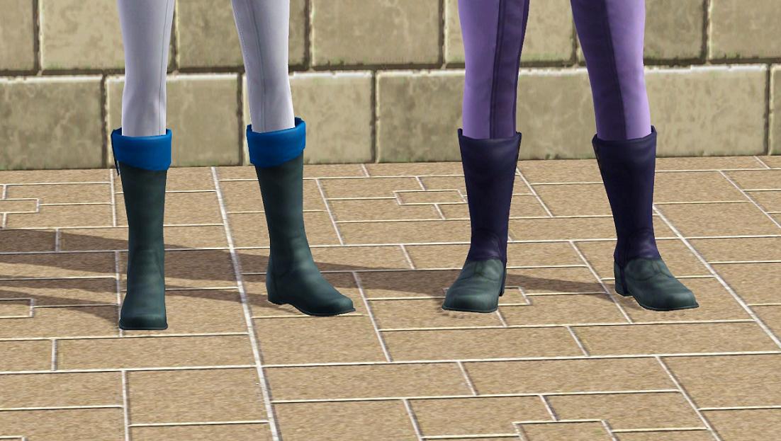 My Sims 3 Blog: EA Riding Boots converted for teens by Dweiathecat