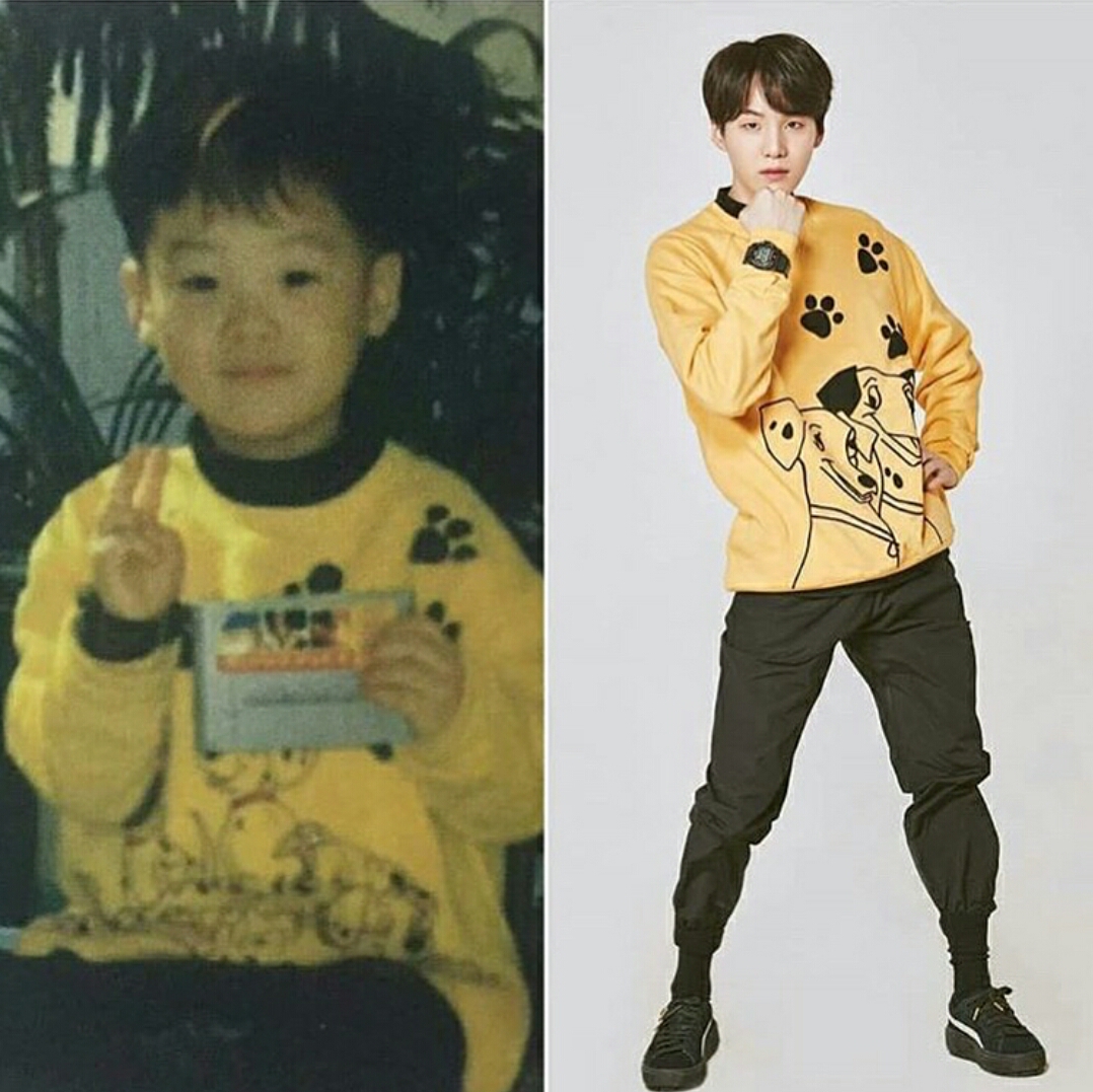 The Concept of BTS Photo now and the BTS When They are a Kids - All ...