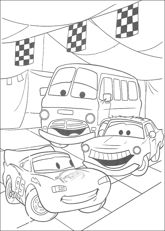 Dibujos animados para colorear: Cars para colorear