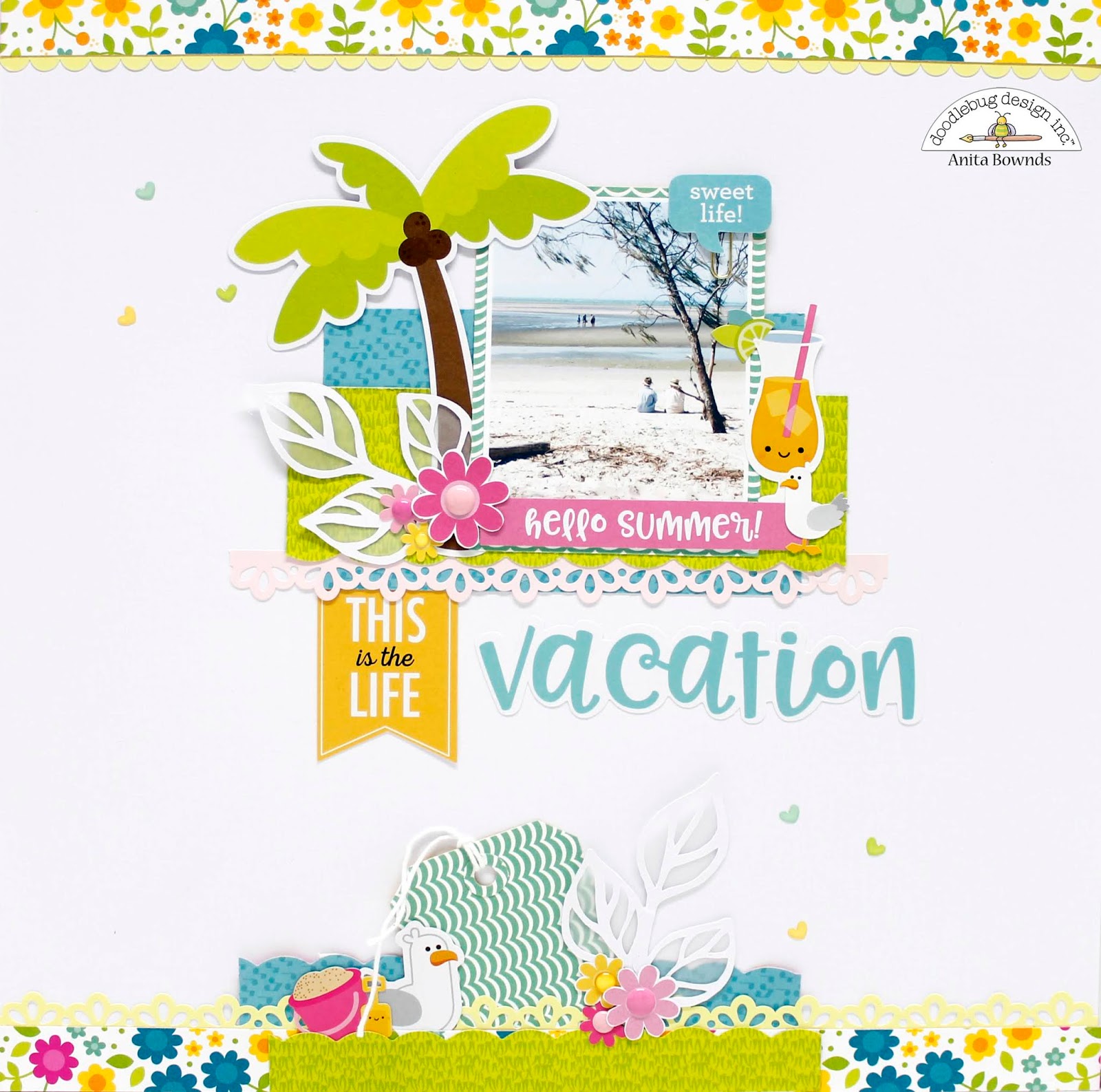 Doodlebug Design Inc Blog: Sweet Summer Vacation Layout | with Anita