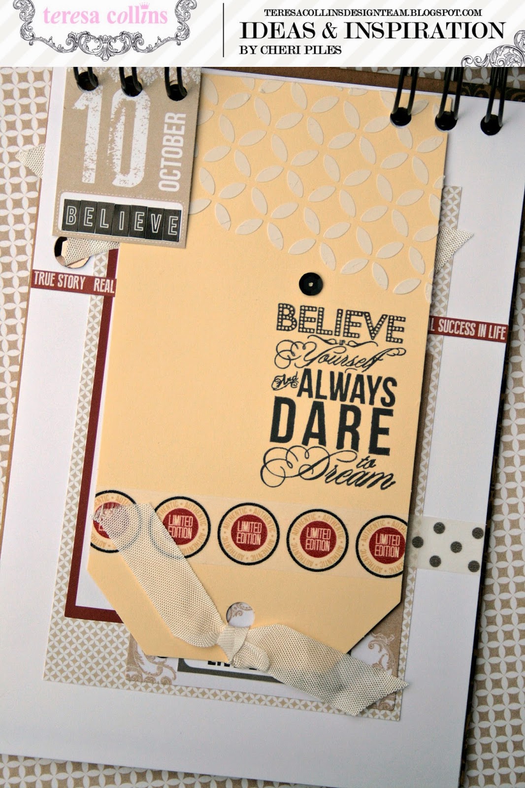 TERESA COLLINS DESIGN TEAM: Monthly Journal Album Book by Cheri Piles ...