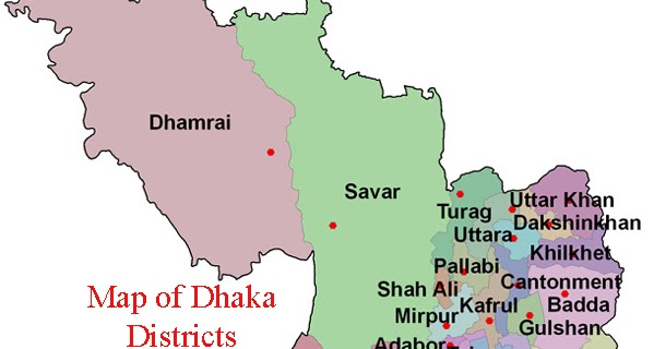 Thana/Upazila list of Dhaka Districts ~ Turist Tips
