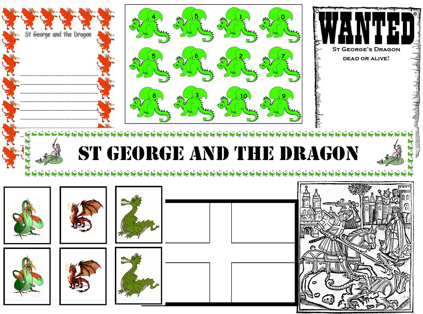 Teacher Resource - St George and the Dragon KS1 EARLY YEARS INFANT ...