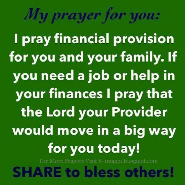 Prayer for Financial Provision | Job and Other Needs. - Quotes