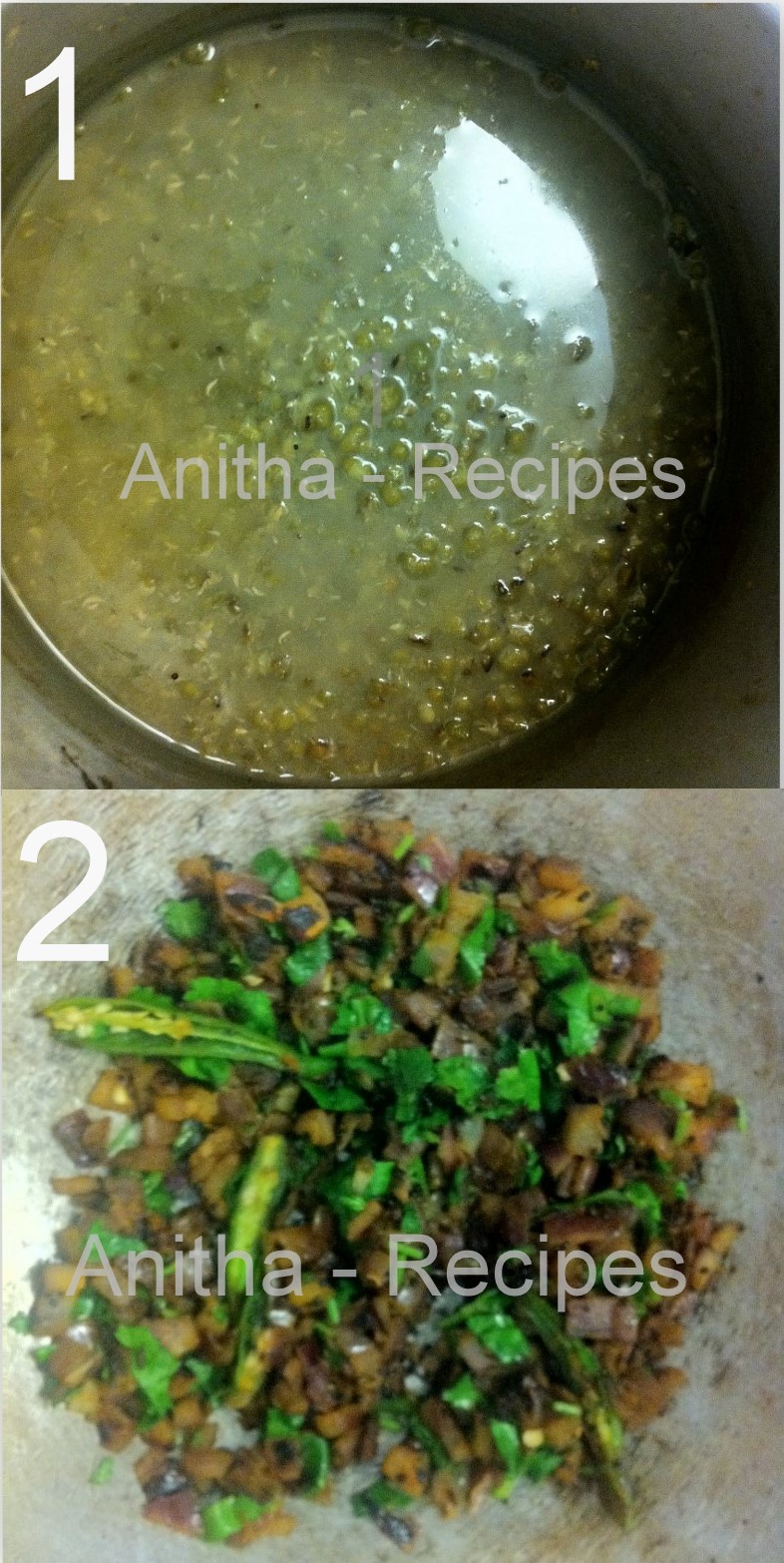 Green Gram - Pachai Payaru Curry - Indian Samayal Recipes - Anitha Recipes