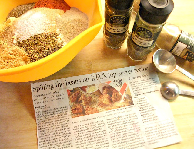 Susan's Savour-It!: Top-Secret KFC Original Recipe Revealed?...