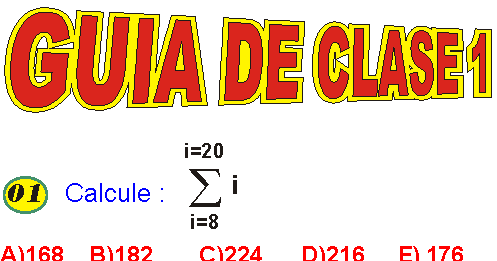 SERIES Y SUMATORIAS OPERADOR SIGMA EJERCICIOS PARA RESOLVER CON CLAVES ...