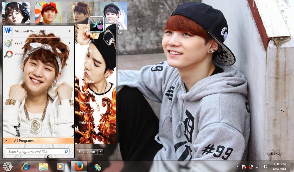 My Kpop Fanatik: BANGTAN BOYS (BTS) – SUGA WINDOWS 7 THEME