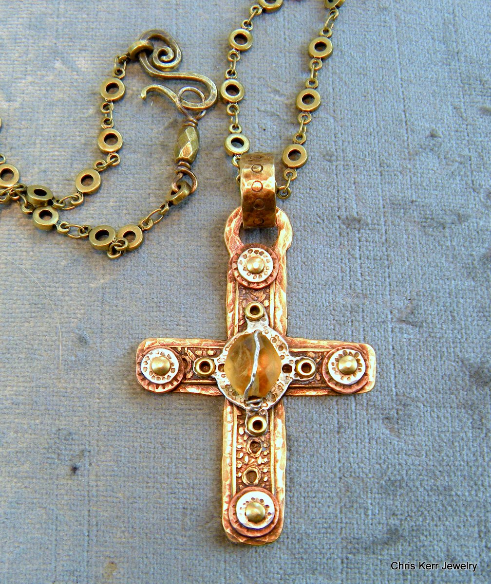 Chris Kerr Jewelry: "Beloved" Mixed Metals Cold Connected Cross